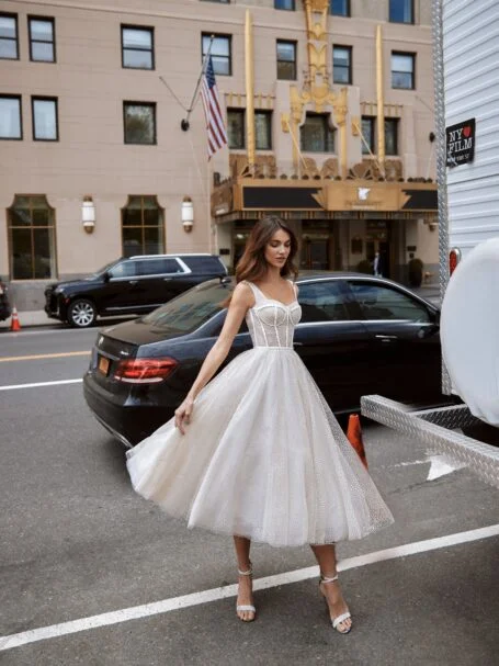 Low back wedding dress «Kim» with slit | WONA Low back wedding dress «Kim» with slit | WONA