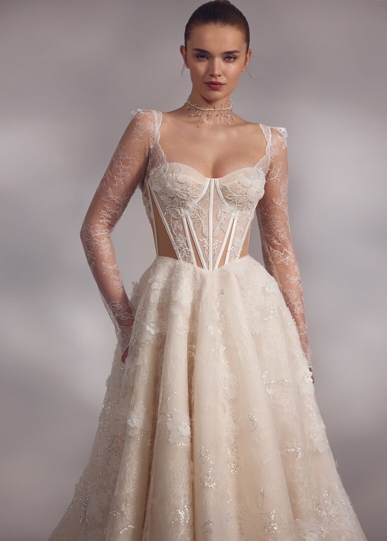 Lacing wedding dress «Arlene» with corset | WONA